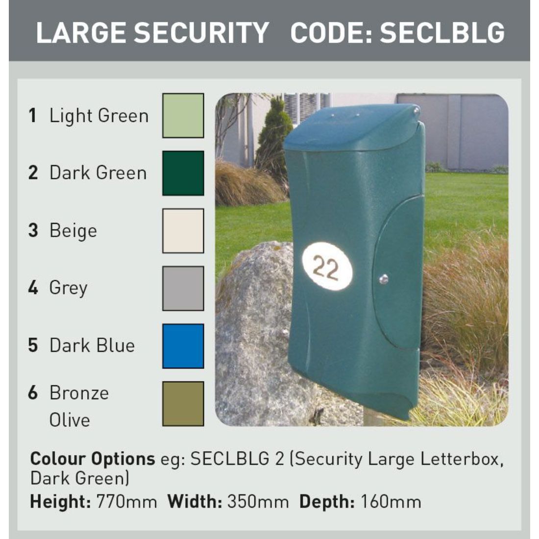 Security Letterbox Large | PlaceMakers NZ