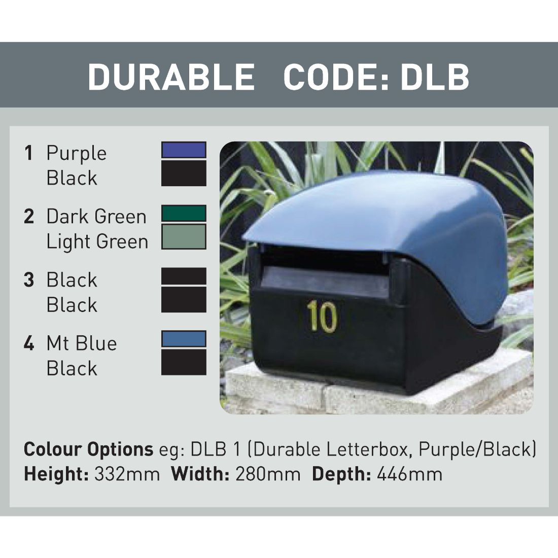Durable Letterbox Black | PlaceMakers NZ
