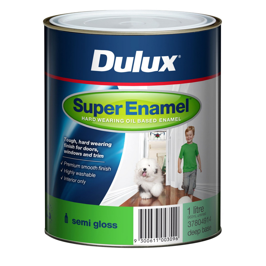 Super Enamel Semi Gloss Deep 1L | PlaceMakers NZ