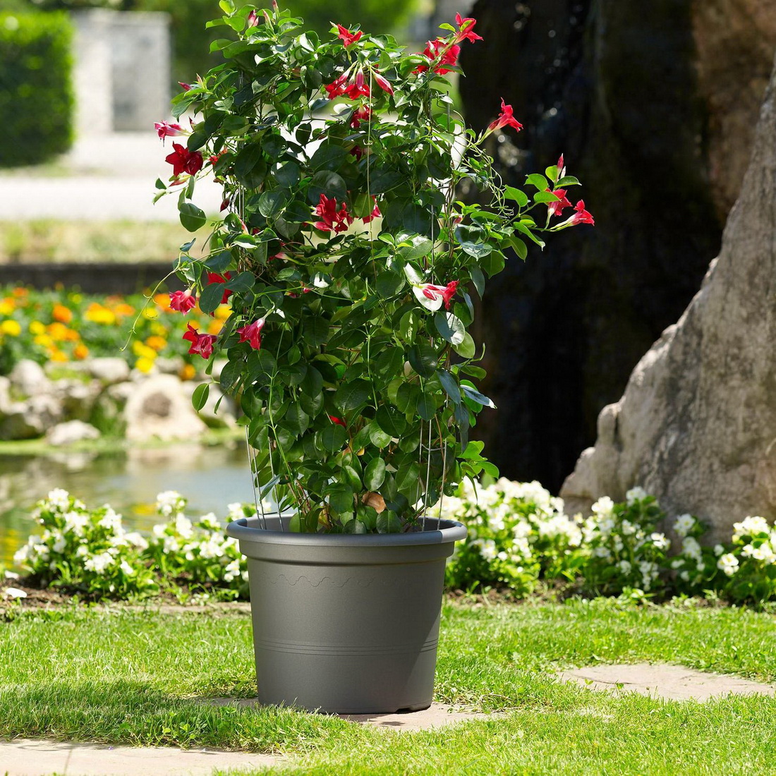 Geo Pot Charcoal 40cm | PlaceMakers NZ