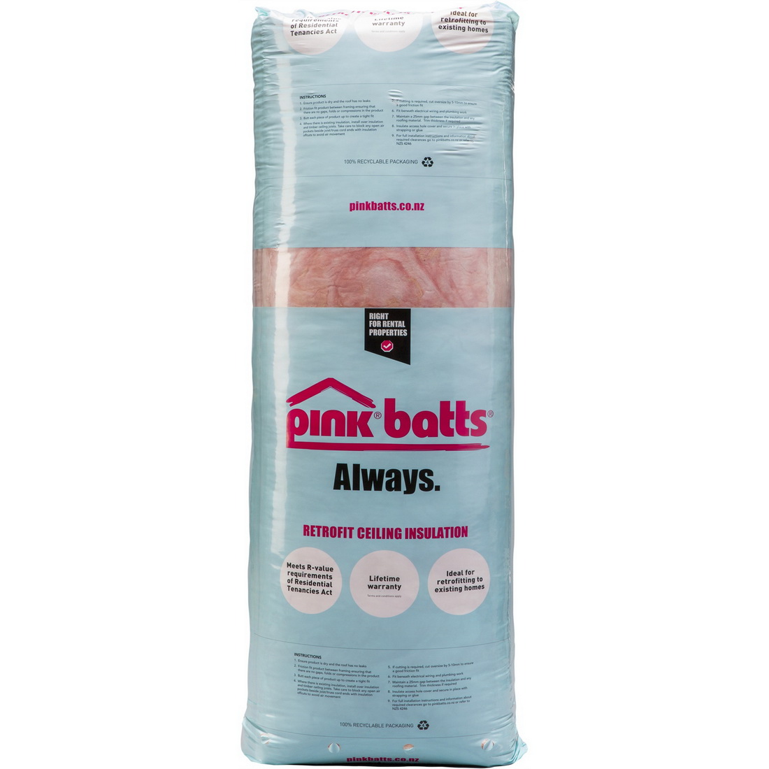 R2.9 Retrofit Ceiling Insulation 1220 x 432 x 150mm | PlaceMakers NZ