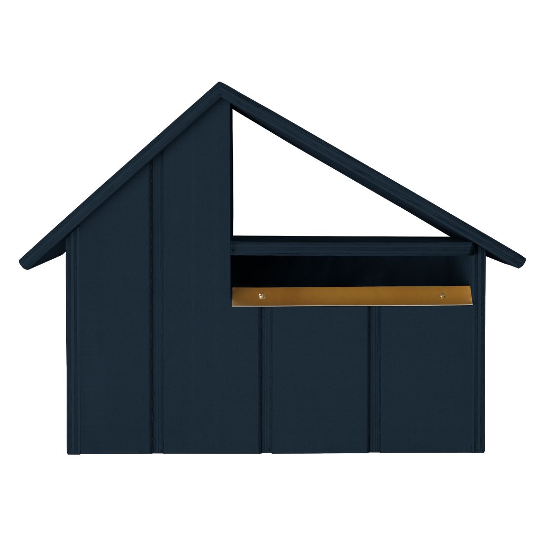 Manor Brass Lip Wooden Letterbox Midnight Blue | PlaceMakers NZ