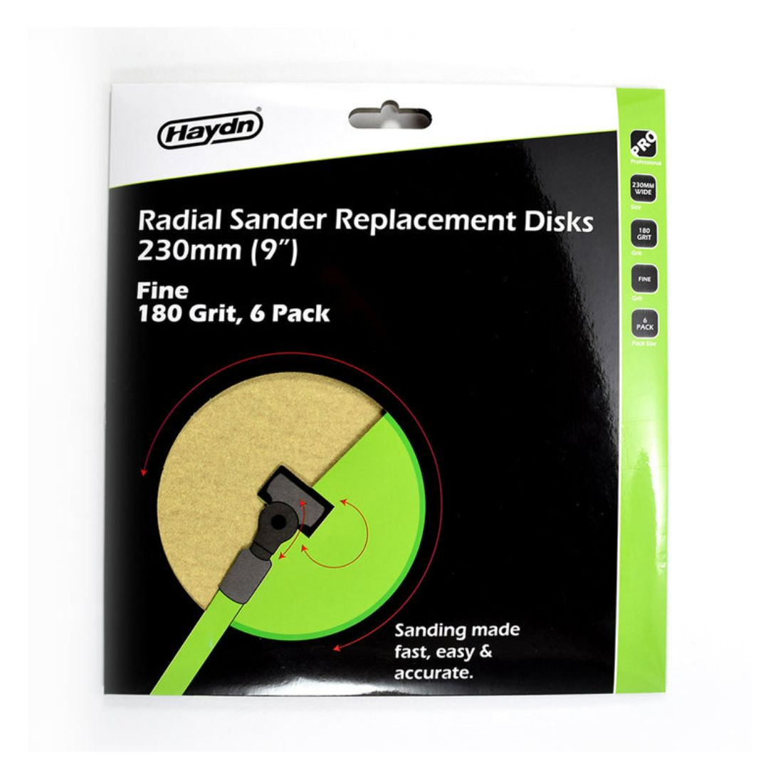 Radial Sander Disc Replacement Fine 180 Grit 6 Pack | PlaceMakers NZ