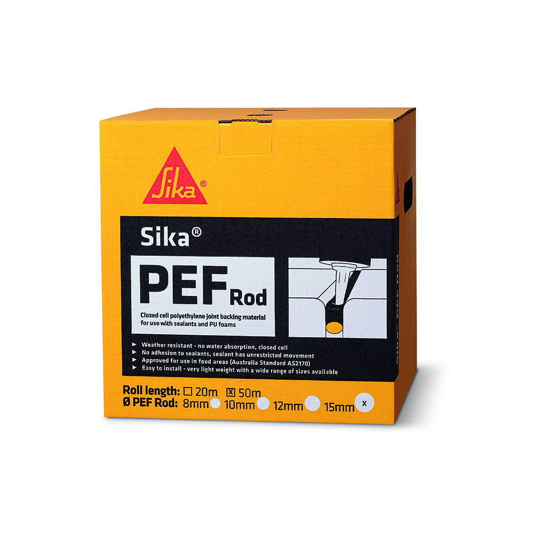 PEF Backing Rod 15mm x 50m White 457379 | PlaceMakers NZ