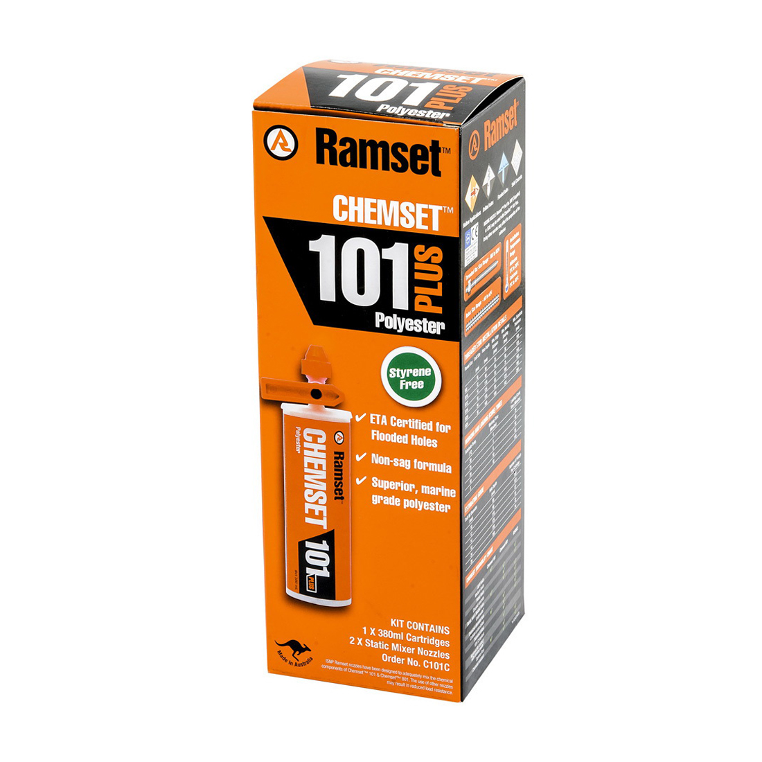 Chemset 101 Plus Chemical Anchor Adhesive 380ml Catridge | PlaceMakers NZ