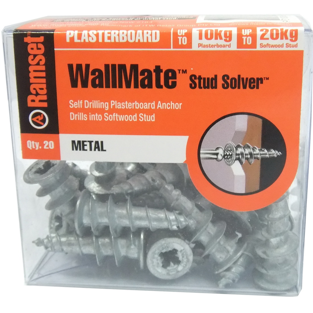 Wallmate Stud Solver 15mm Metal ZP 20 Pack | PlaceMakers NZ