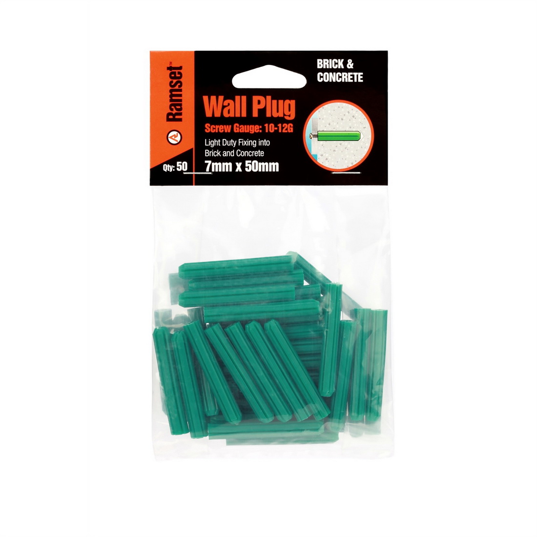 Wall Plug M7 50mm Green 50 Pack | PlaceMakers NZ