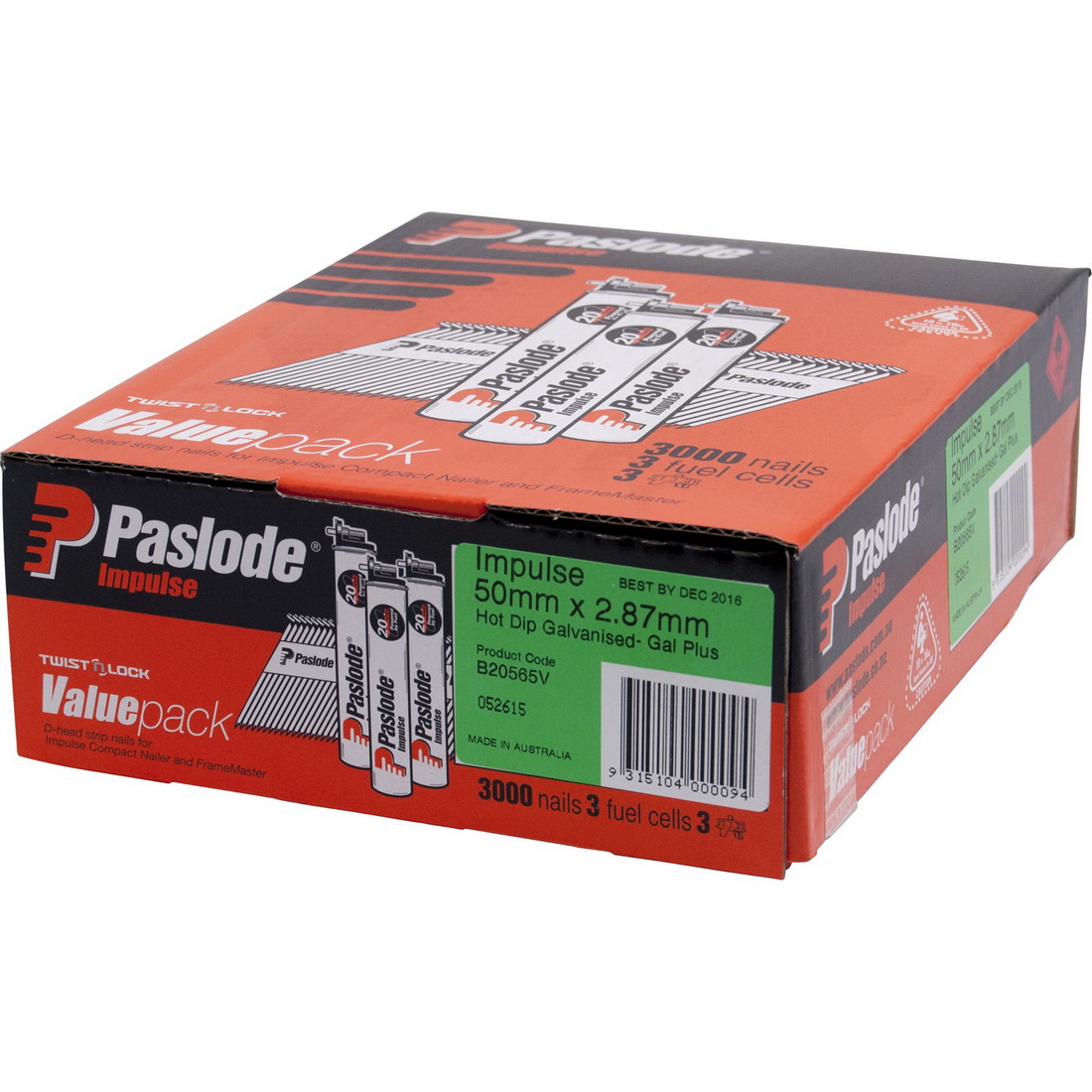 Impulse Hot Dip Galvanised D-Head Nail 50 x 2.87mm 3000 Pce ...