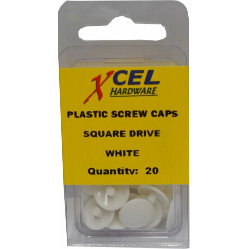 Plastic Screw Caps White Square Drive | PlaceMakers NZ