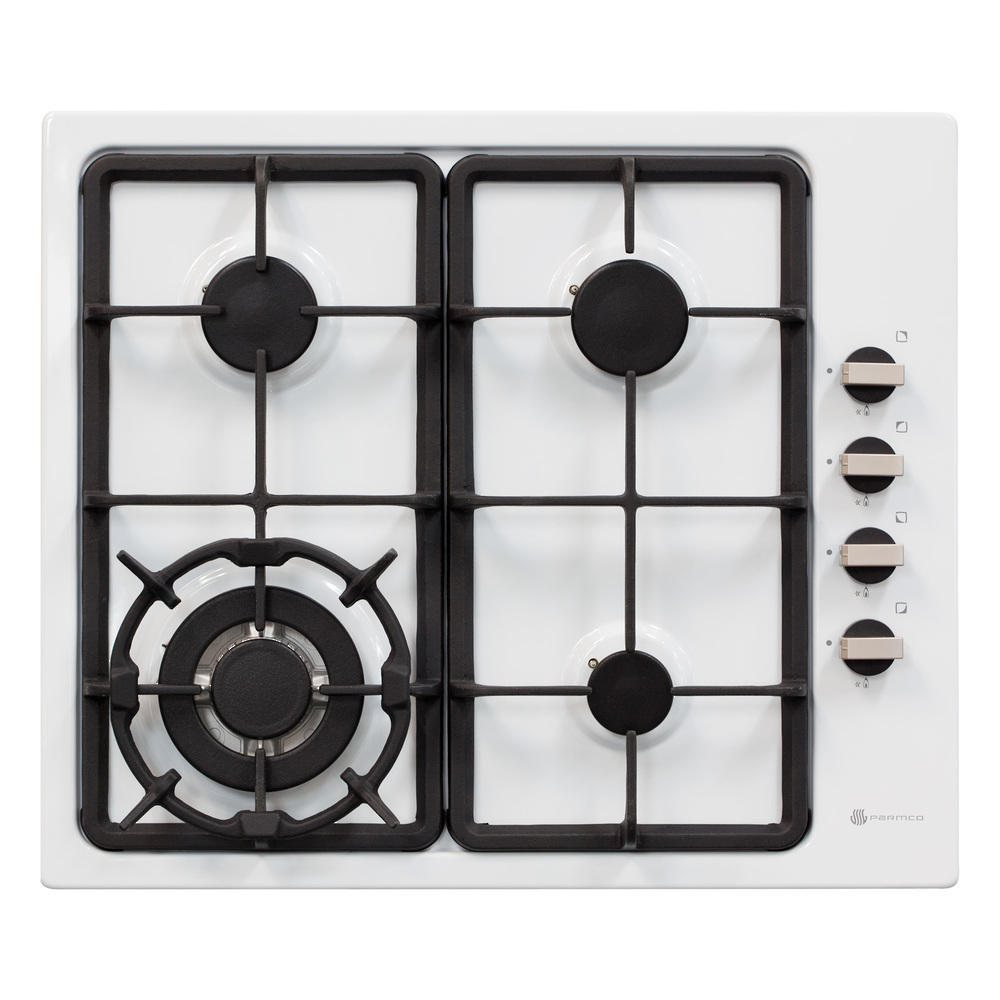 Gas Cooktop White 600mm 3 Burner and Wok | PlaceMakers NZ