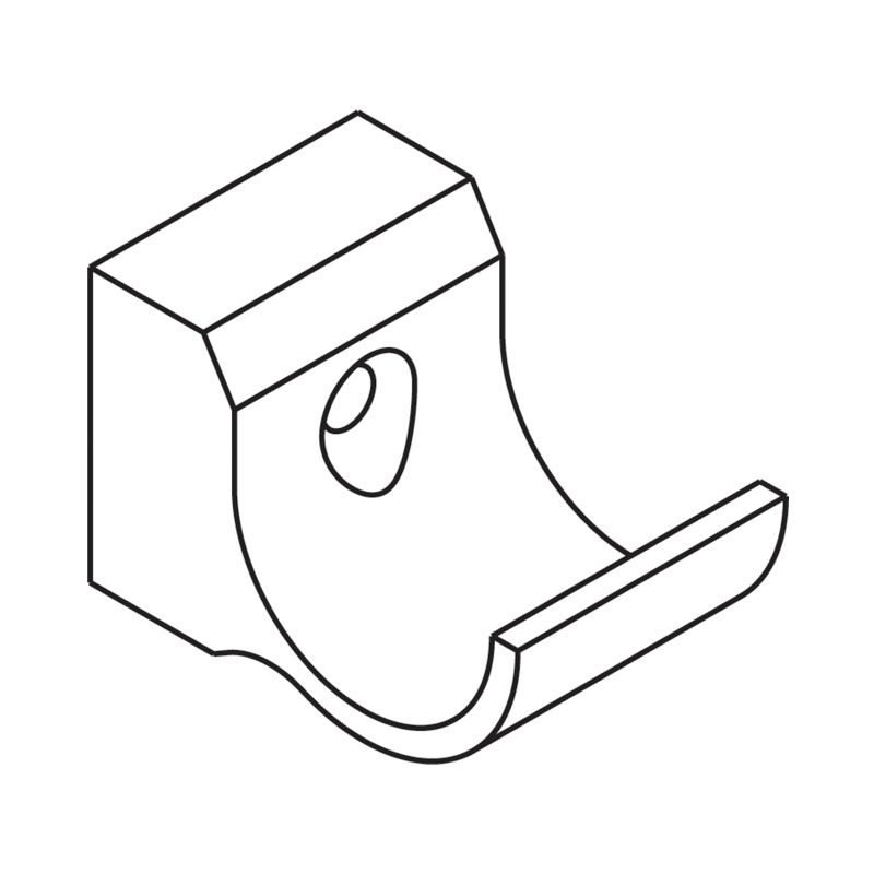 Open Round Rail 100 Face Mount Bracket PVD Black | PlaceMakers NZ