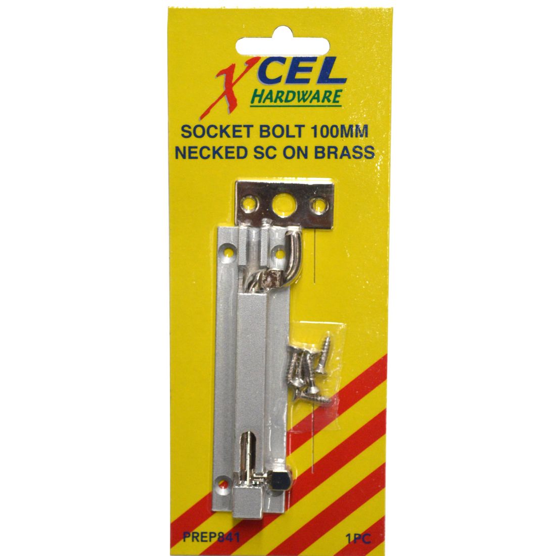 Necked Bolt 100mm Satin Chrome On Brass SCP | PlaceMakers NZ