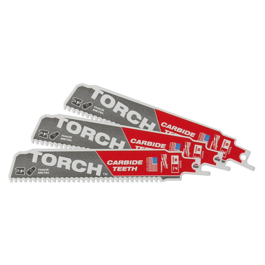 Sawzall THE TORCH Carbide Teeth Blade 150mm 3 Pk 48005301 | PlaceMakers NZ