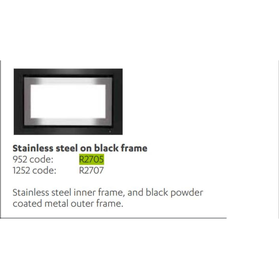 Evolve Frame 952 Stainless Steel/Black | PlaceMakers NZ