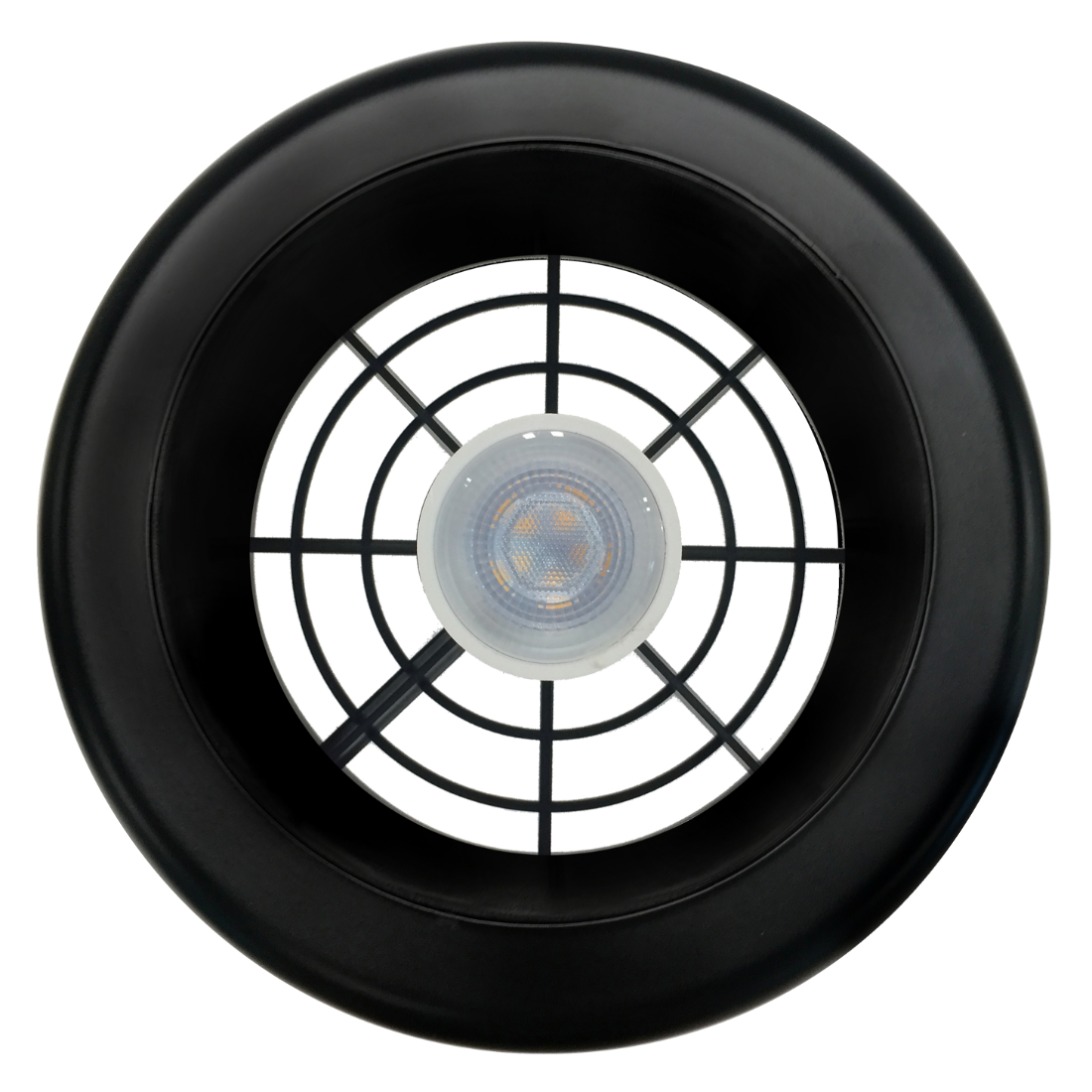 Designer Led Diffuser Round Matt Black 150mm | PlaceMakers NZ