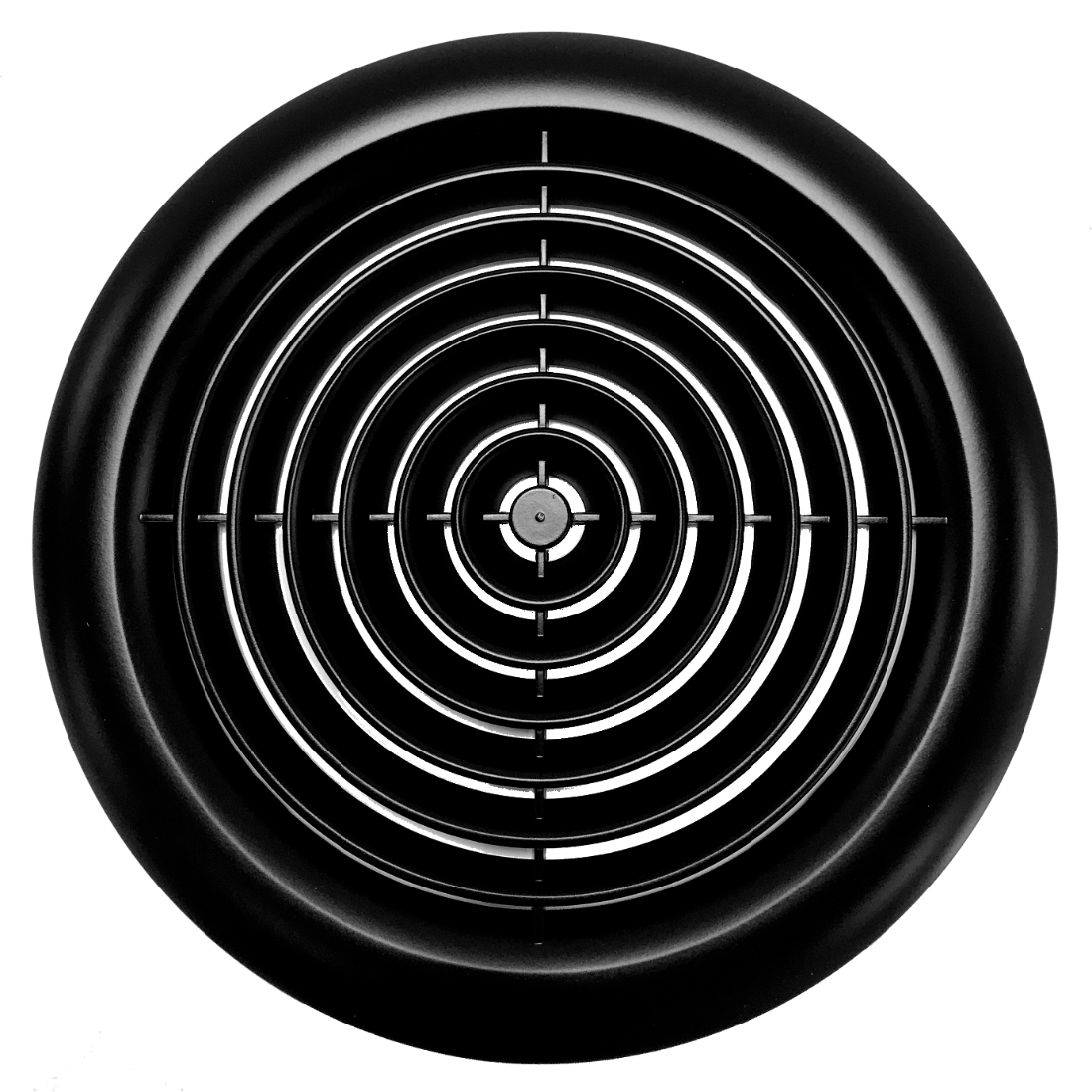 Designer Wall/Ceiling Grille Round Matt Black 150mm | PlaceMakers NZ