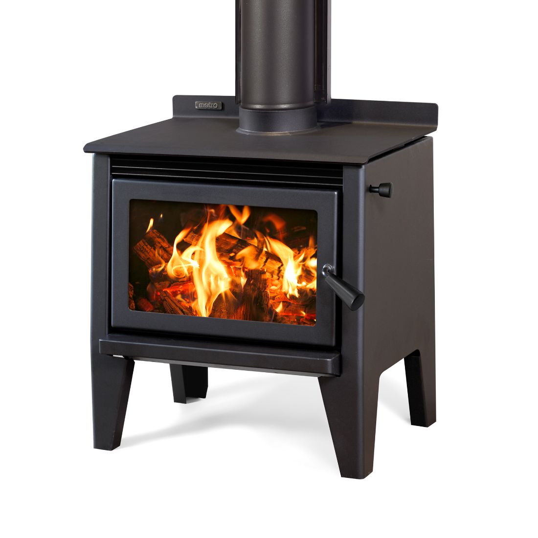 Wee Rad - Leg Freestanding Wood Fire Metallic Black | PlaceMakers NZ