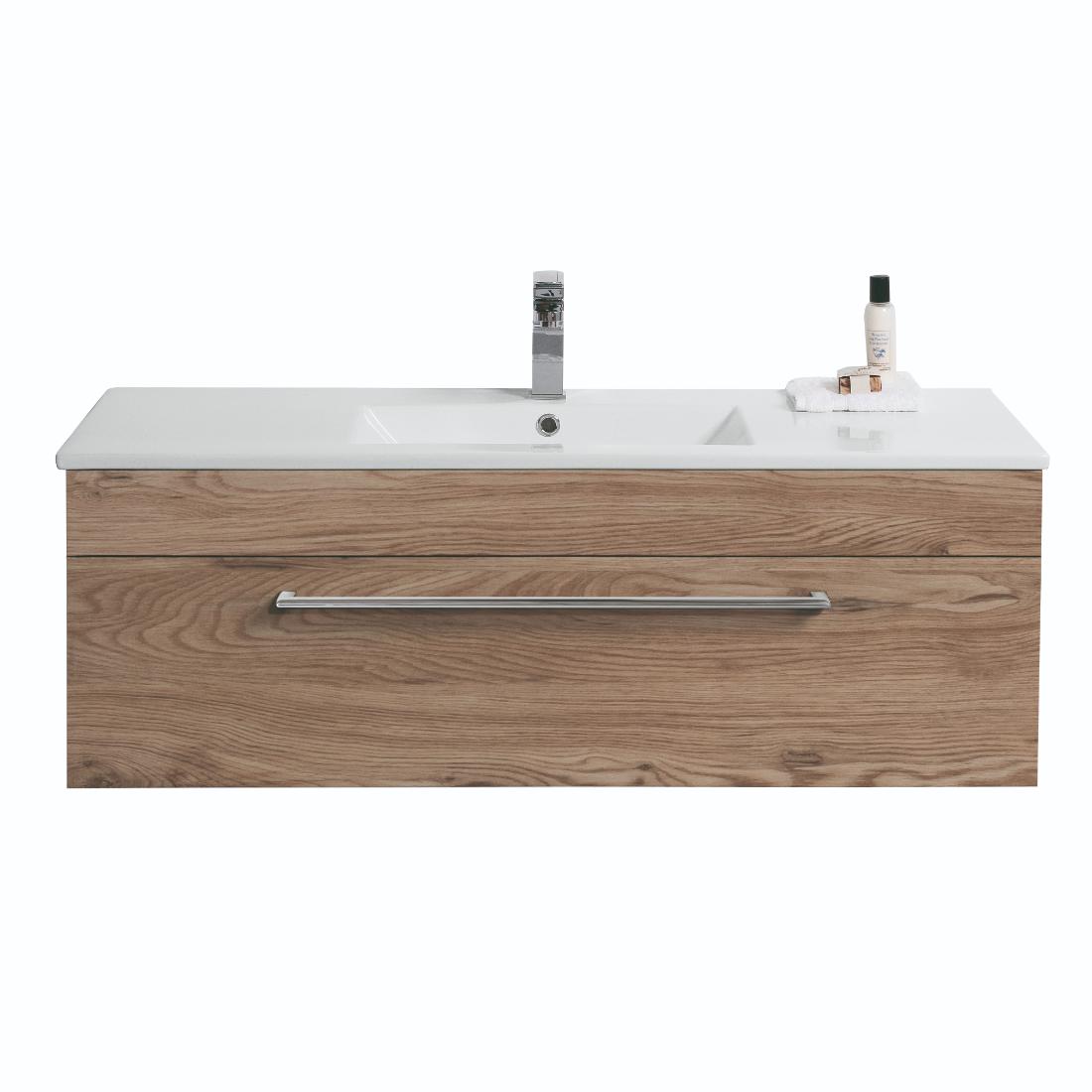 Boston Wall Hung Vanity 1 Drawer 1200mm French Oak | PlaceMakers NZ