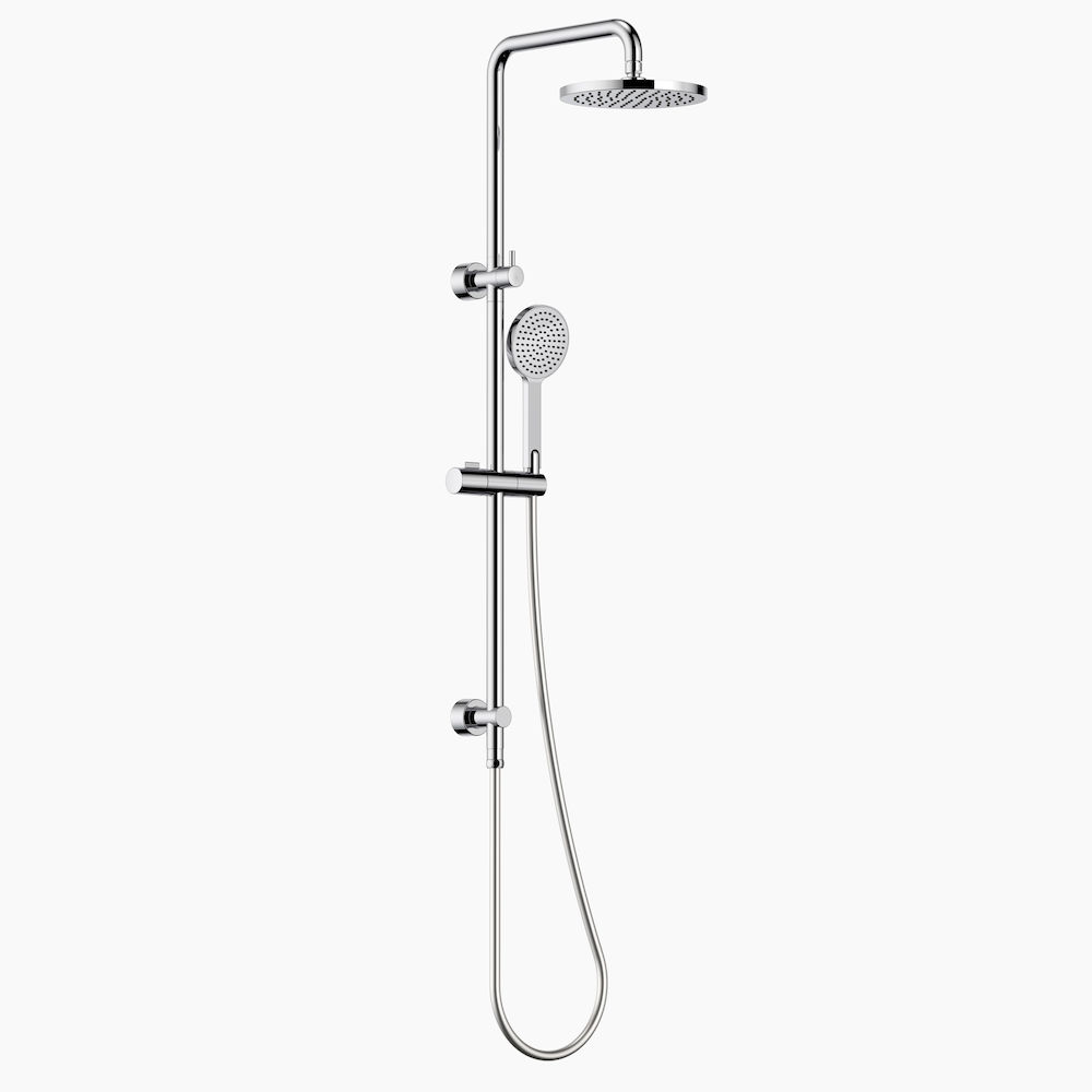 Round Rail Shower with Overhead Chrome CL10043.C3A | PlaceMakers NZ