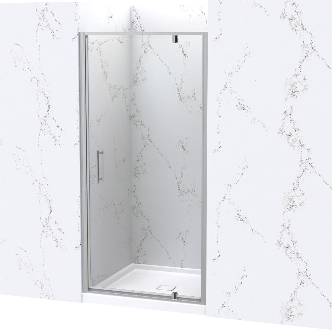 Eclipse Shower For Tiled Walls 1000mm Square 3-Wall Satin 1EC2S111TL1X | PlaceMakers NZ