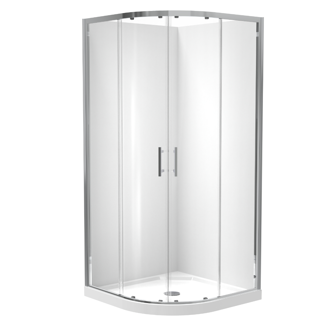 Luna Shower Enclosure 900 x 900mm Round Flat Wall Bright 1LU2B99RFLRX ...