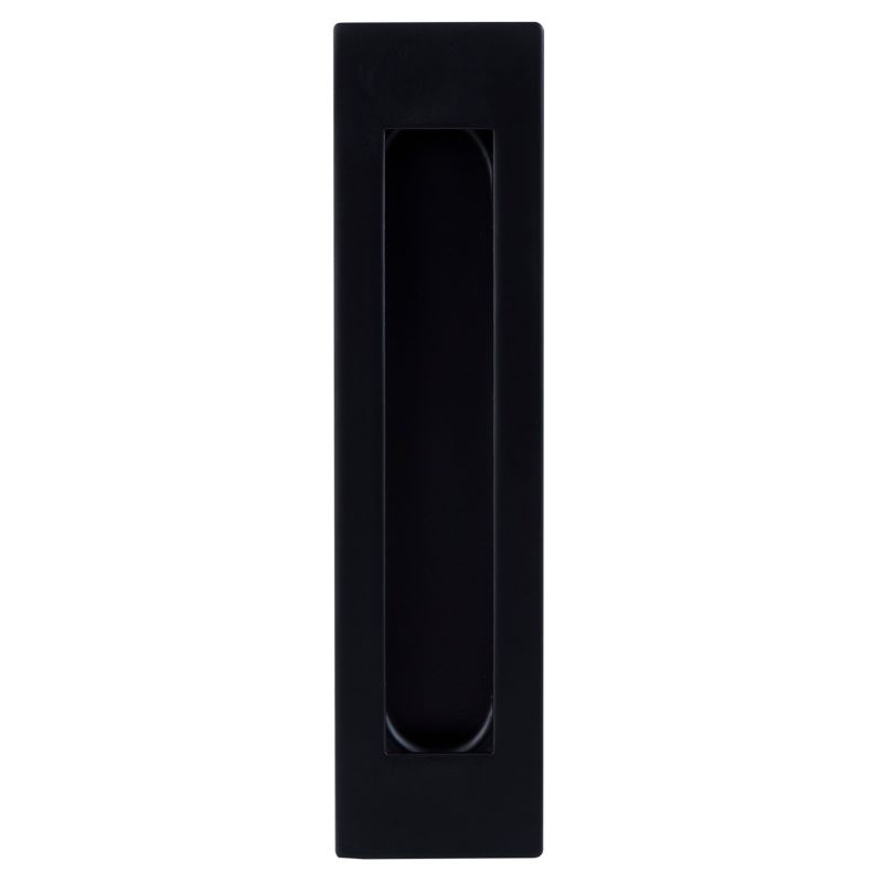 Flush Pull Square Matte Black pack 180 x 45mm | PlaceMakers NZ