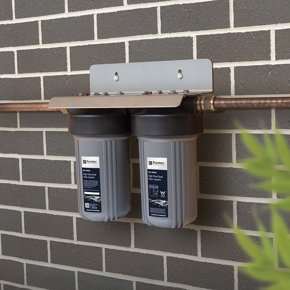 High Flow Whole House Dual Water Filter System 10 Inch 75LPM 1 Inch ...