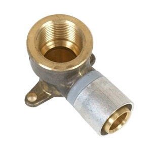 90 deg Wingback Elbow 3/4 Inch x 15mm Female BSP x Clamp Brass with ...