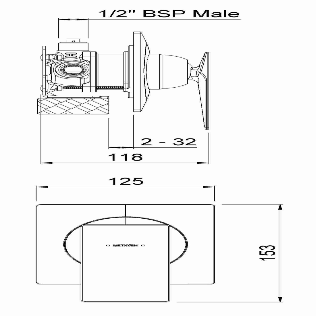 Surface Shower Mixer with Fastflow II Chrome SFAPS2CP | PlaceMakers NZ