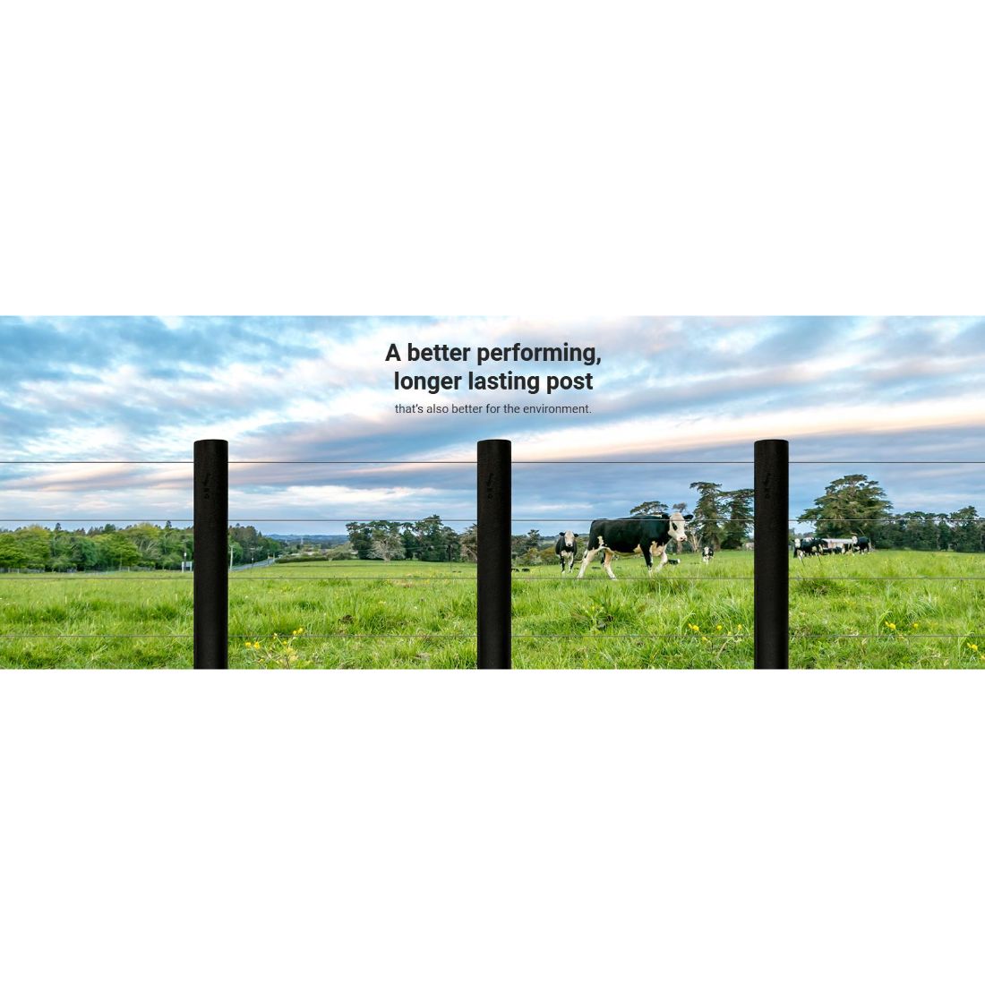 Recycled Plastic Round Fence Post Pointed 125mm x 2.4m | PlaceMakers NZ