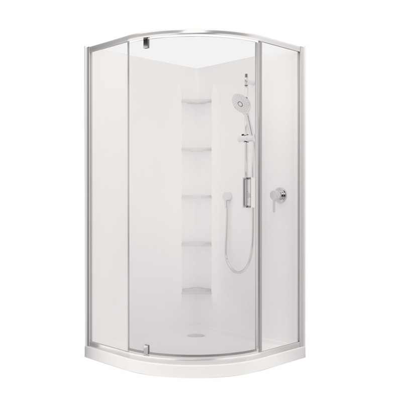 Valencia Elite Shower 900 x 900mm Flat Wall White Centre Waste 706781A ...