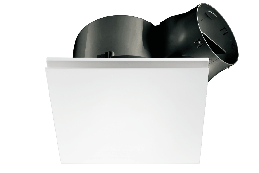 Contour High Steam Area Fan Square White 150mm | PlaceMakers NZ