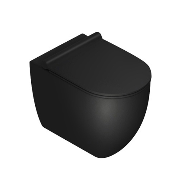 Sfera Floor Toilet Suite 540 x 350mm Matte Black Concealed Inlet ...