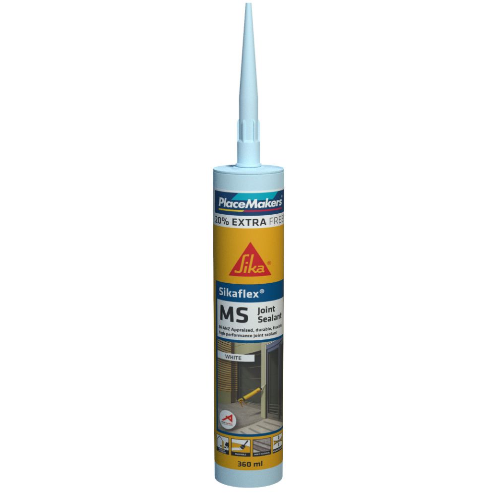 Sikaflex MS Modified Silicone Sealant 20% Extra 360ml White 588592 | PlaceMakers NZ