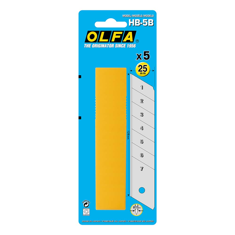 Olfa Snap Off Blade Standard 25mm 5 Pack | PlaceMakers NZ