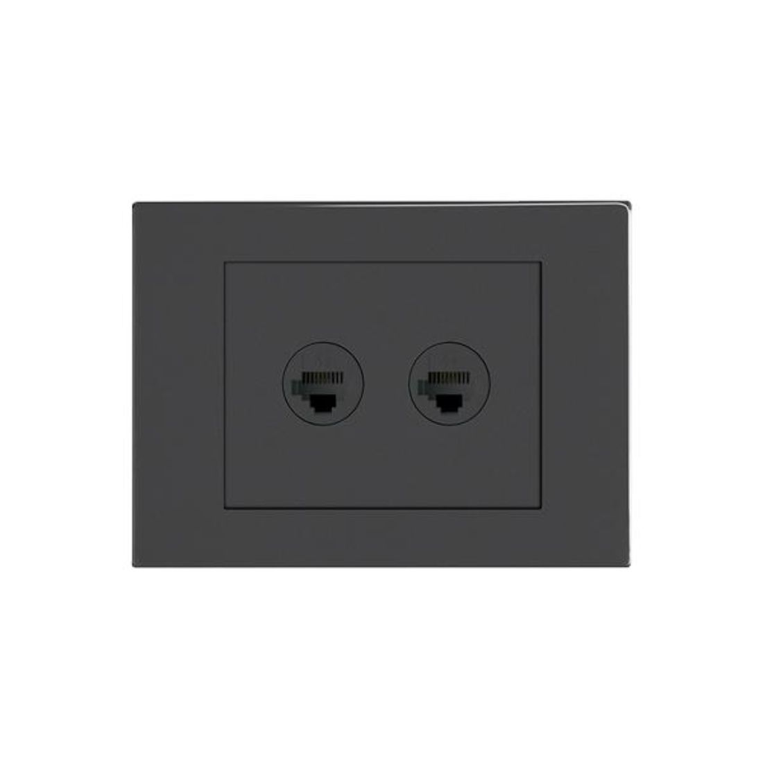 Vivo Telephone/Data Port RJ45 Outlet 2 Gang Cat 6 Grey | PlaceMakers NZ
