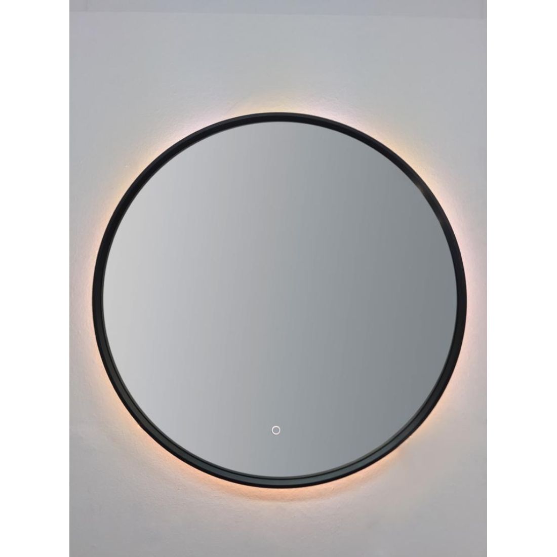 Shadow Mirror LED Demister 800mm Round Black | PlaceMakers NZ