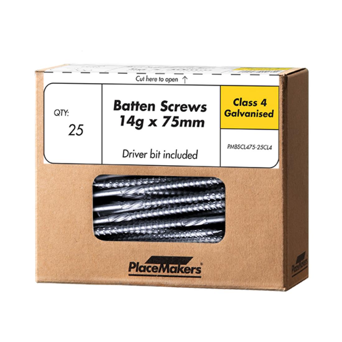 Batten Screw Bugle Head Hex Drive incl. driver bit Class 4 Galvanised ...