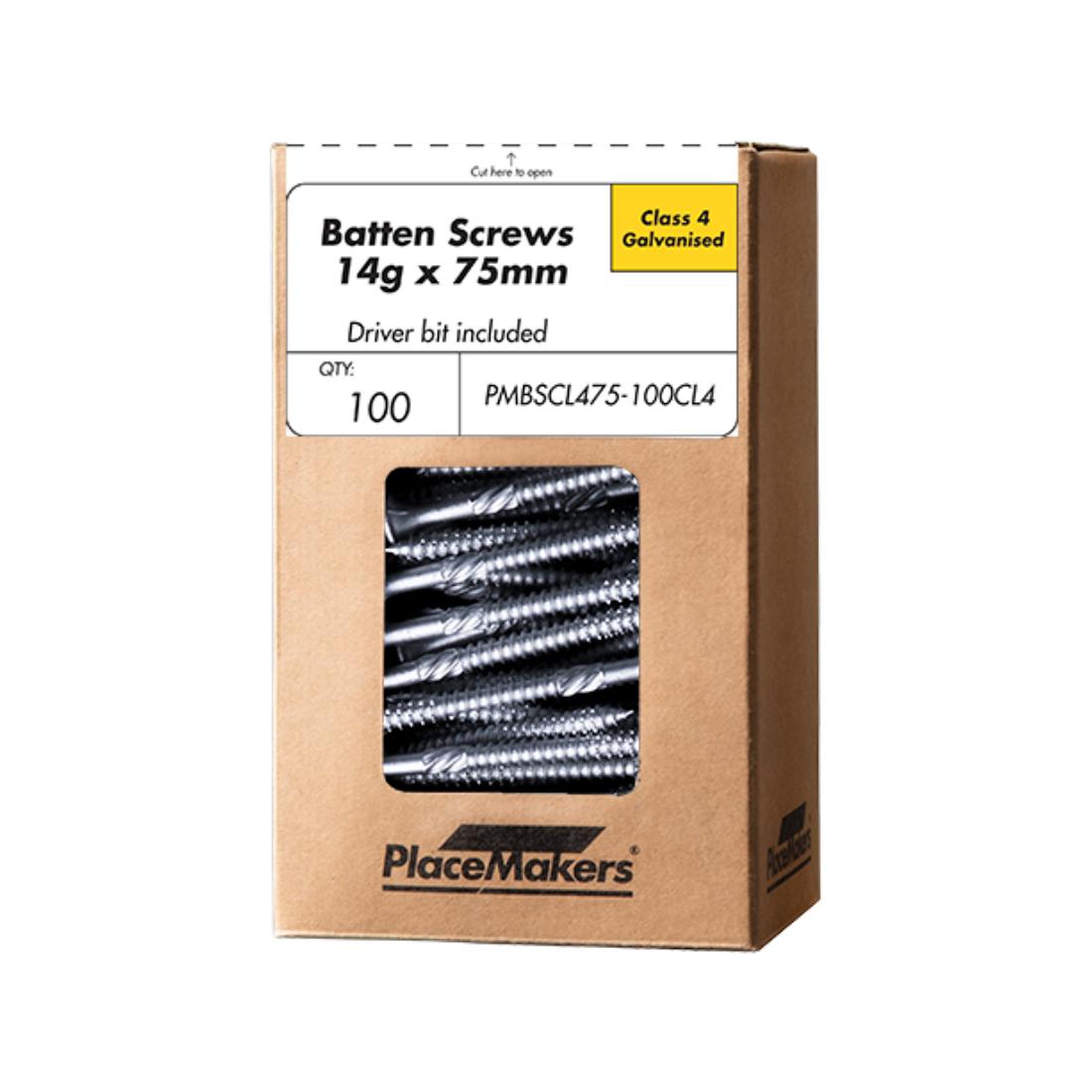 Batten Screw Bugle Head Hex Drive incl. driver bit Class 4 Galvanised ...
