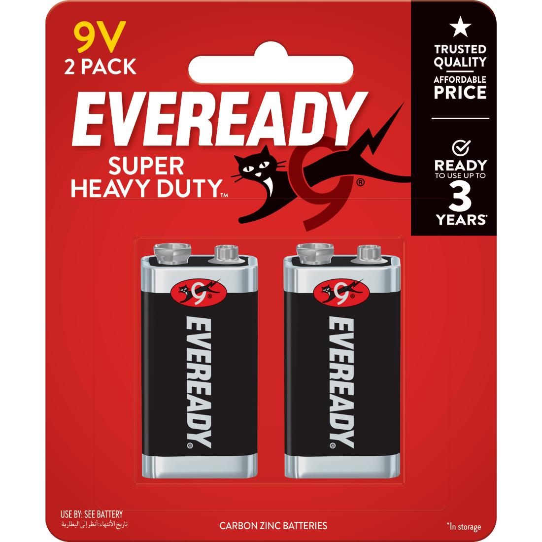 Super Heavy Duty Carbon Zinc Battery 9V 2 Pack | PlaceMakers NZ