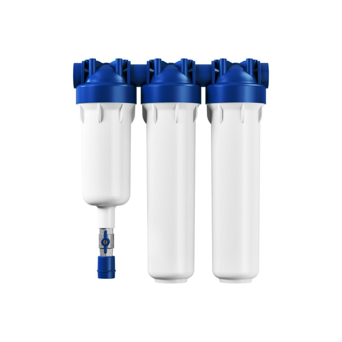 Self Cleaning Whole House Filtration System Three-Stage Slim 20 Inch ...