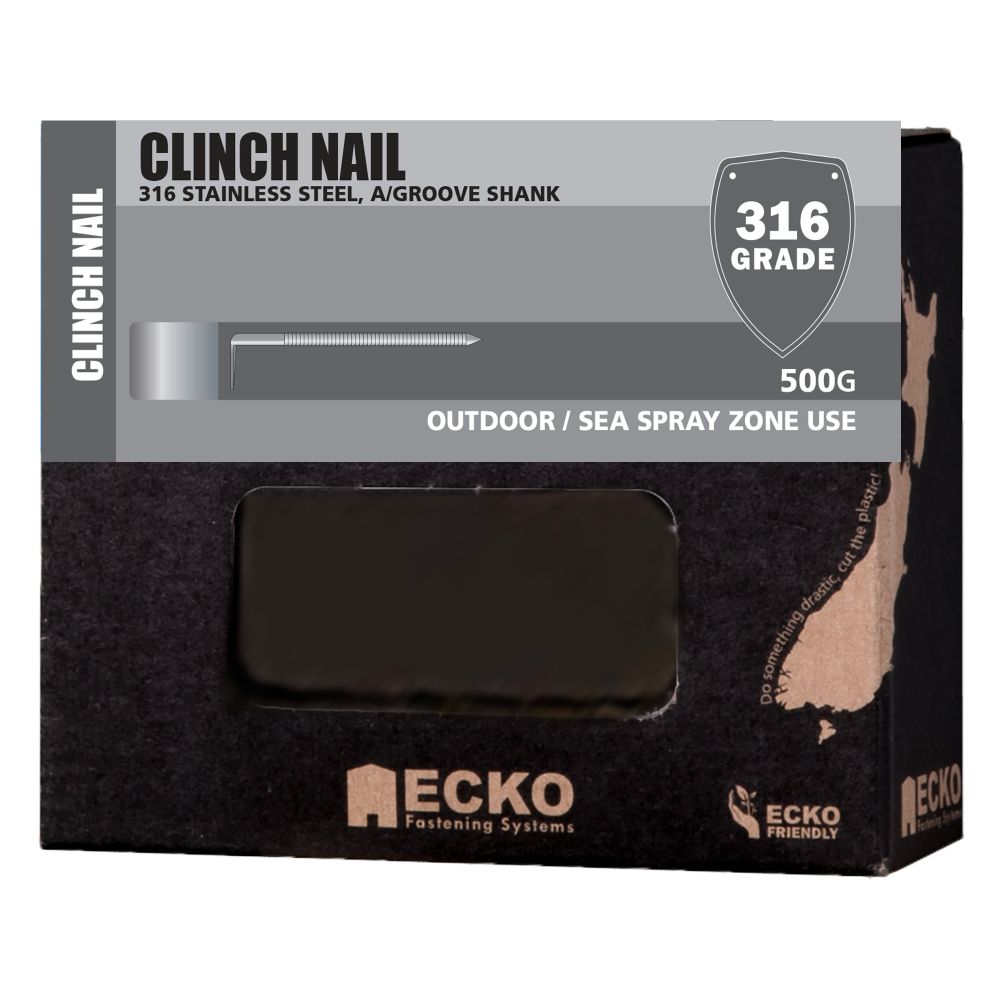 Clinch Nail Stainless Steel T316 Annular Grooved 40mm x 2.00mm 500g ...