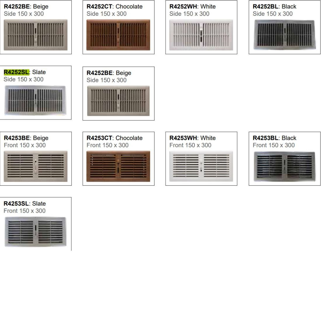 Plastic Floor Grille Side 150 x 350mm White | PlaceMakers NZ