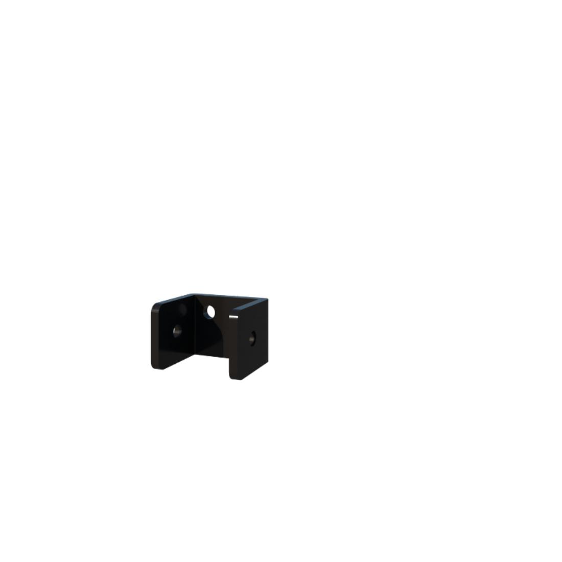 Panel Bracket Aluminium 25 x 25mm Black | PlaceMakers NZ