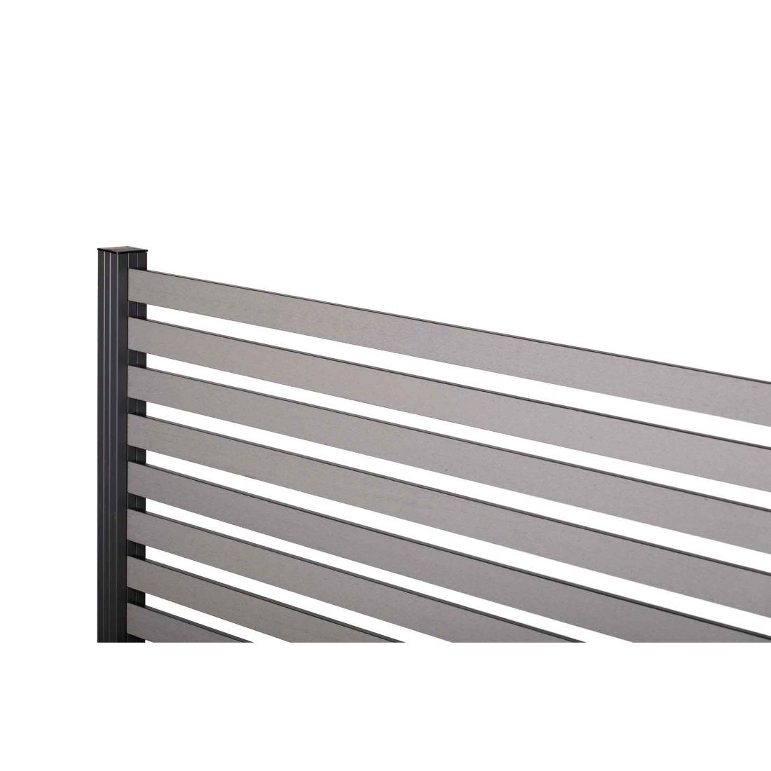 Composite Slat Fence Panel Kit 1600 x 1875mm Grey | PlaceMakers NZ