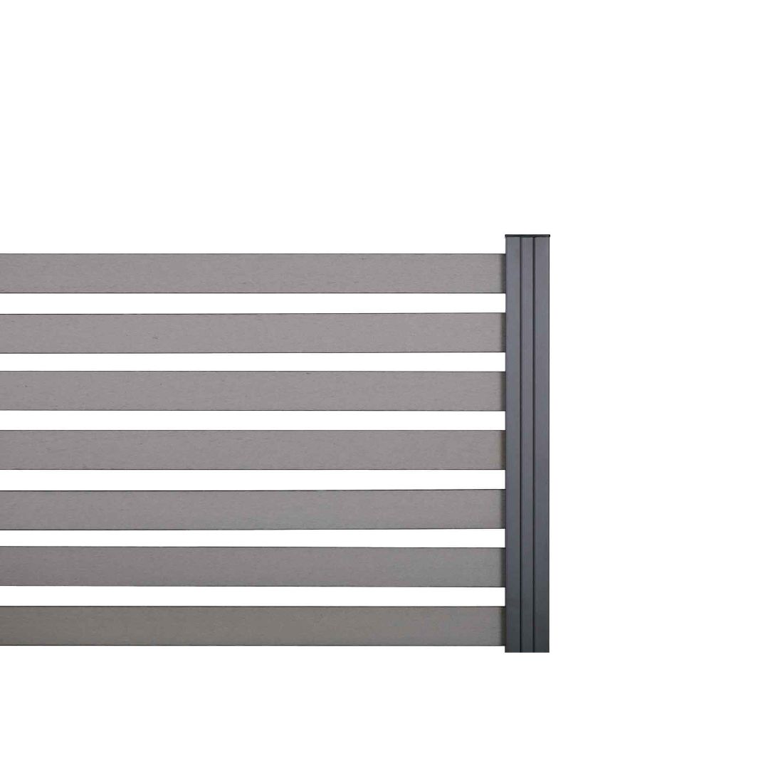 Composite Slat Fence Panel Kit 1600 x 1875mm Grey | PlaceMakers NZ