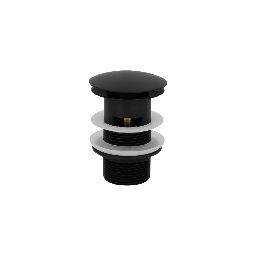 Pop Up Waste with Overflow 32mm Matte Black PUW32-O N016 | PlaceMakers NZ