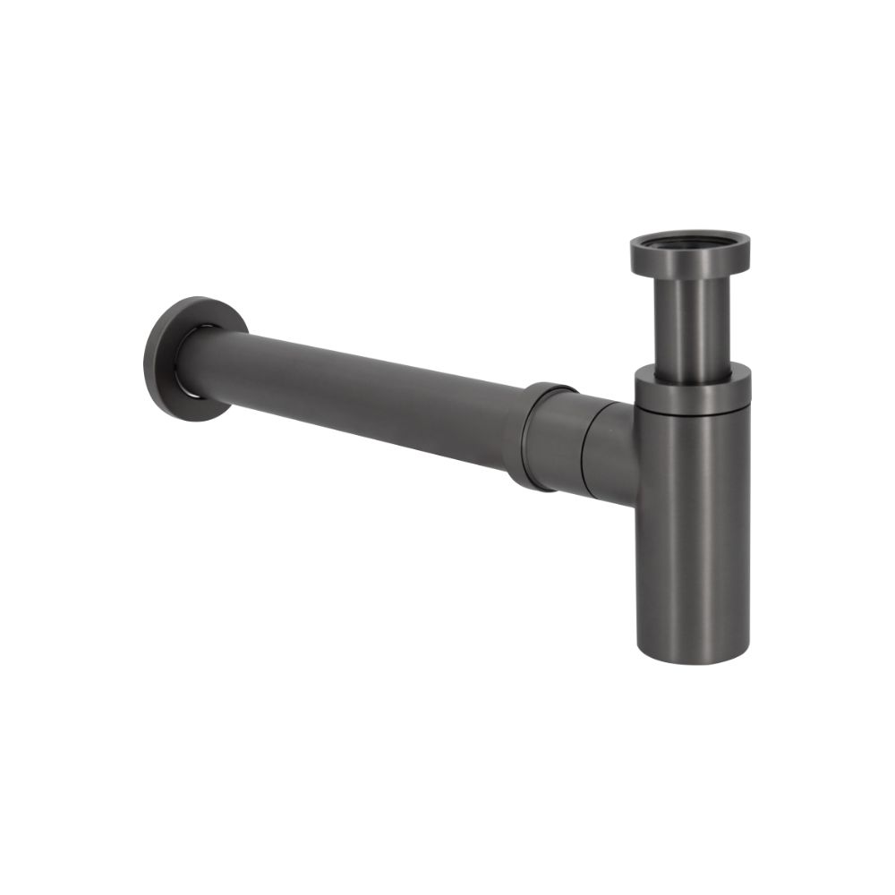 Bottle Trap 32-40mm Round Brushed Gun Gray TRAP-R32 N006 | PlaceMakers NZ