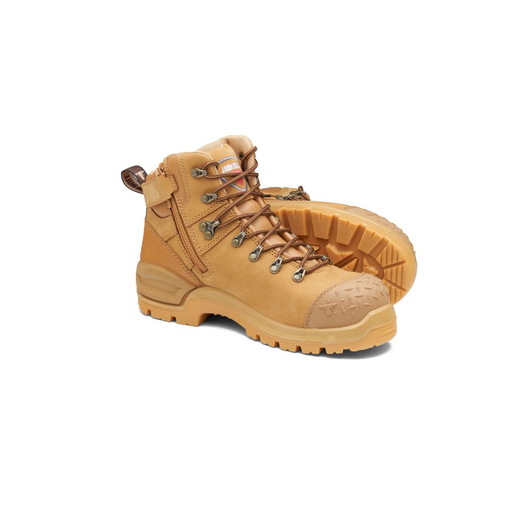 Safety Boot 4996 Bronco 3.0 Wheat 5in Zip Side S7 4996070 | PlaceMakers NZ