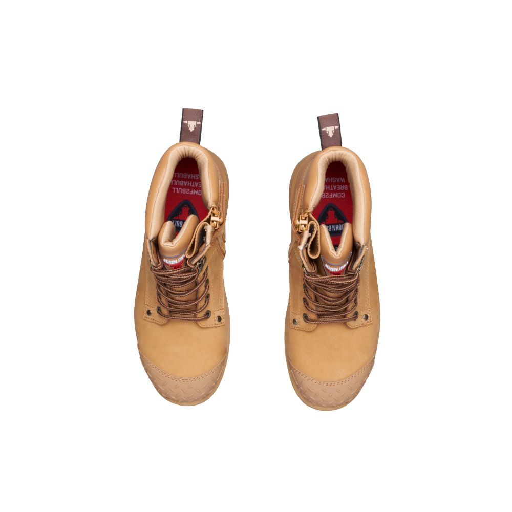Safety Boot 4997 Buck 3.0 Wheat 6in Zip Side Size 11 | PlaceMakers NZ